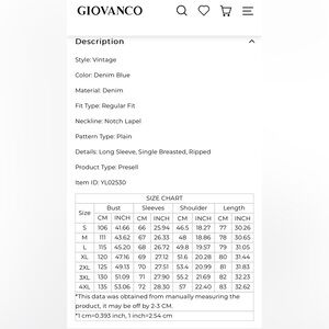 Giovanco | Jackets & Coats | Giovanco Mens Vintage Ripped Denim Single ...